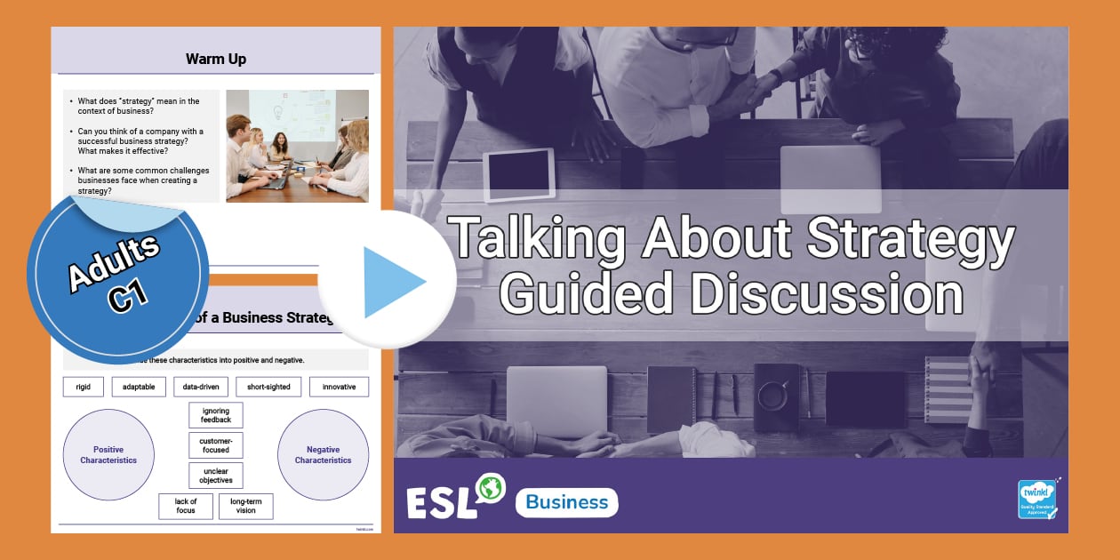 ESL Talking About Strategy (teacher made) - Twinkl