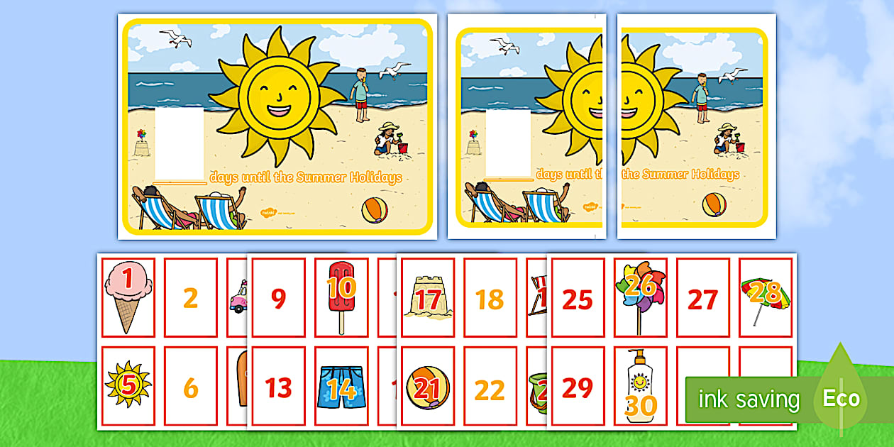 Countdown to Summer Display Poster (teacher made) - Twinkl