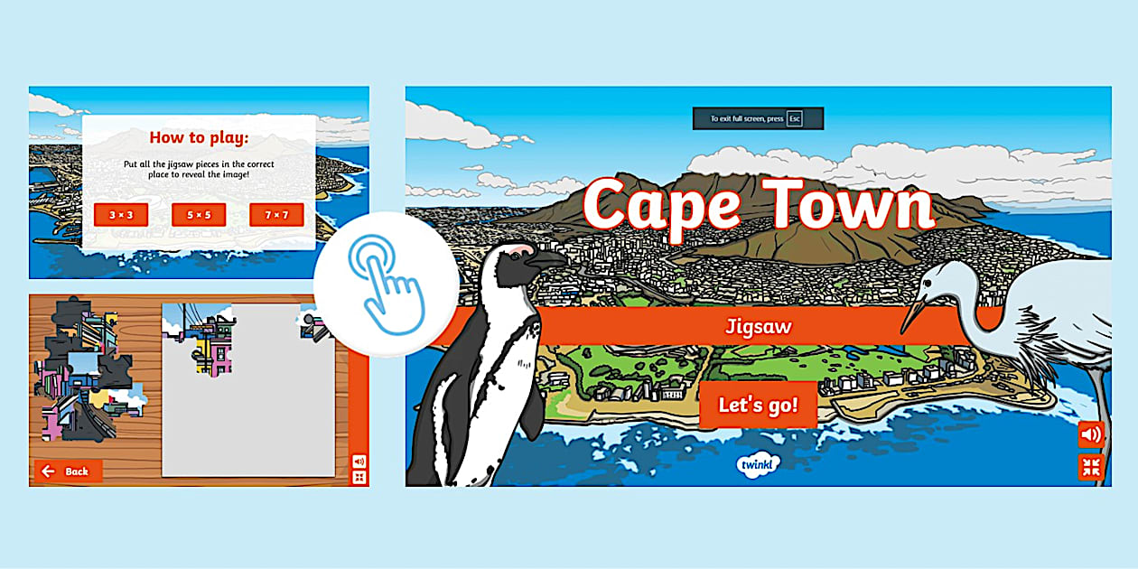 Cape Town Interactive Jigsaw - Twinkl Jigsaw (teacher made)