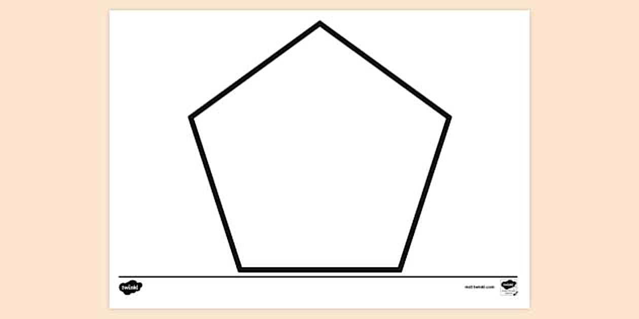 Pentagon Colouring Sheet | Colouring Sheets (Teacher-Made)