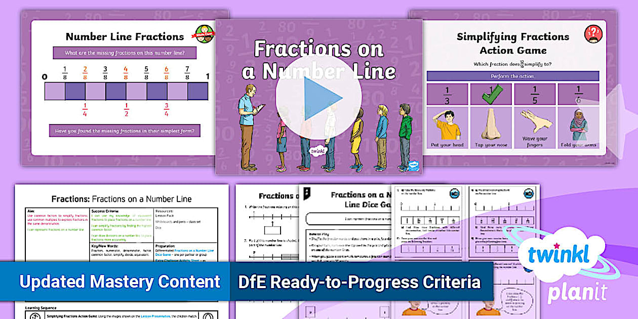 Mixed Numbers on a Number Line PowerPoint | Y6 Lesson Pack