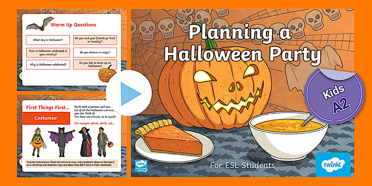 ESL Planning a Halloween Party | ESL Halloween Resources