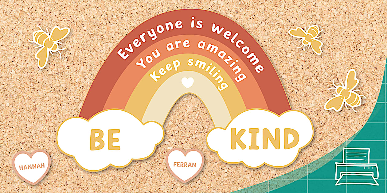 Rainbow Cut Out | Wellbeing Classroom Display - Twinkl