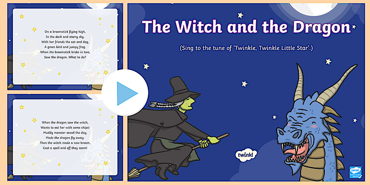 The Witch and the Dragon Song PowerPoint (teacher made)