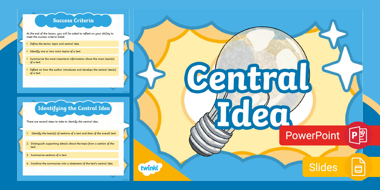 Sixth Grade Central Idea PowerPoint & Google Slides