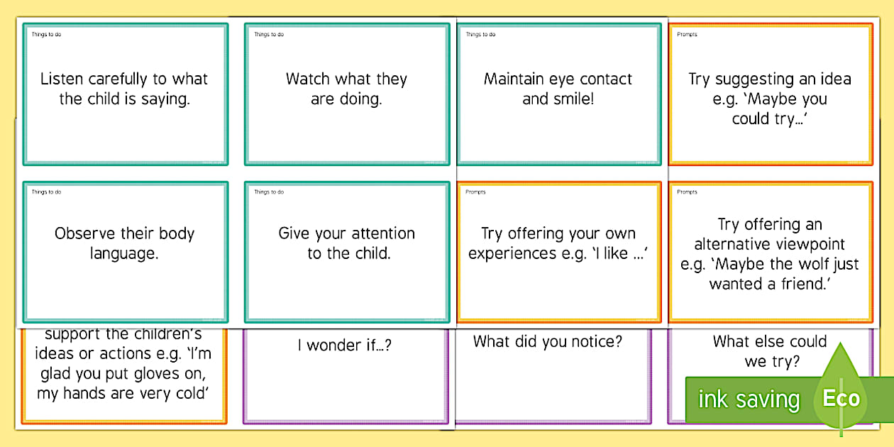 Sustained Shared Thinking Activities Early Years Cards