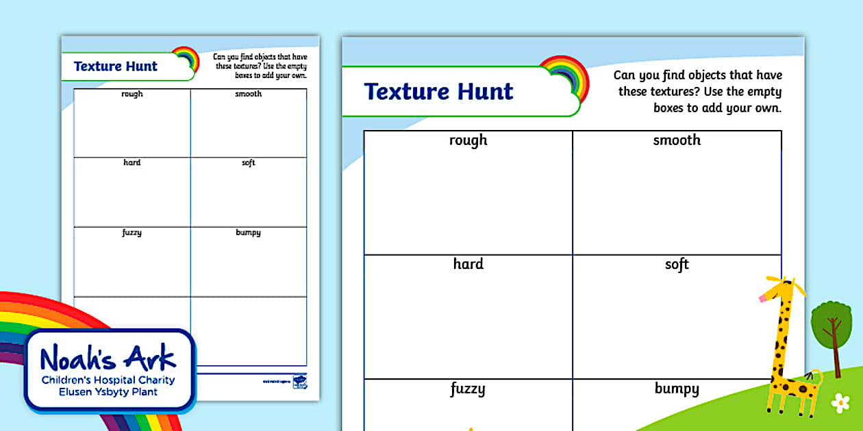 Texture Hunt Activity Sheet