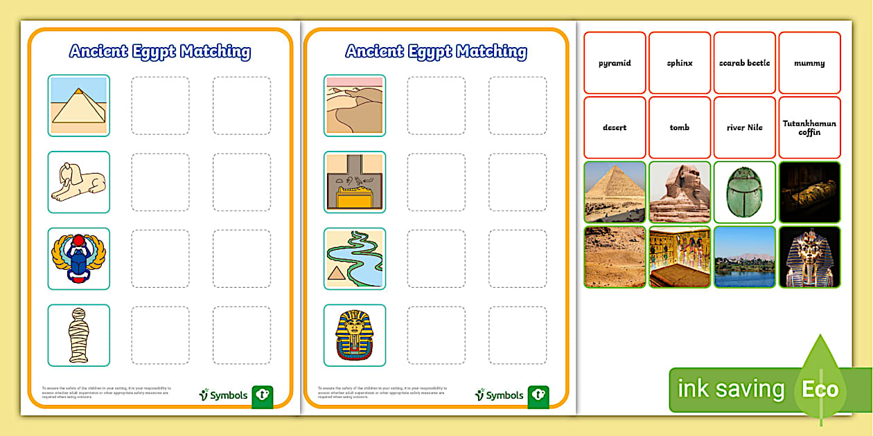 Twinkl Symbols: Ancient Egypt Key Word Matching Activity