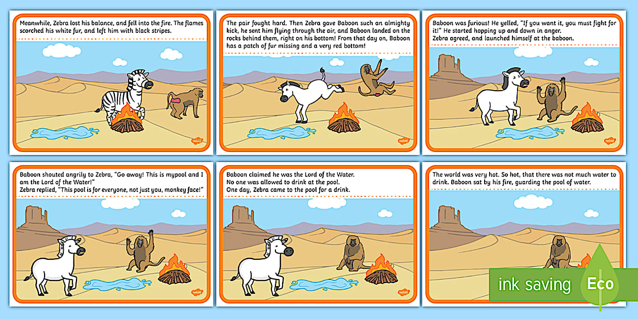 How the Zebra Got Its Stripes Story (teacher made) - Twinkl