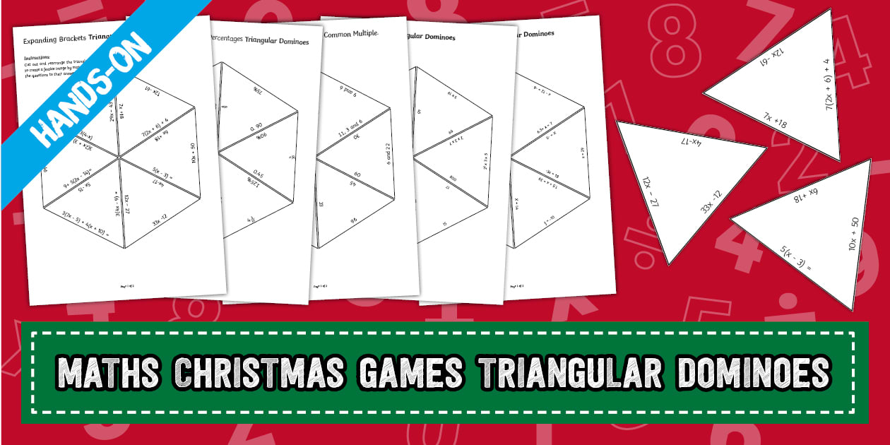Maths Christmas Games Triangular Dominoes