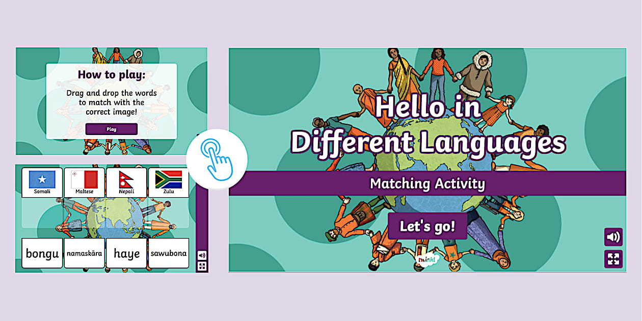 Harmony Week Hello Interactive Word Matching Game - Twinkl