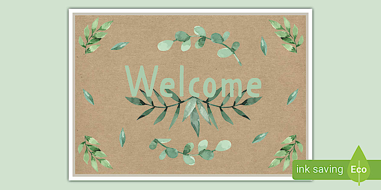 Botanical-Themed Welcome Display Poster (teacher made)