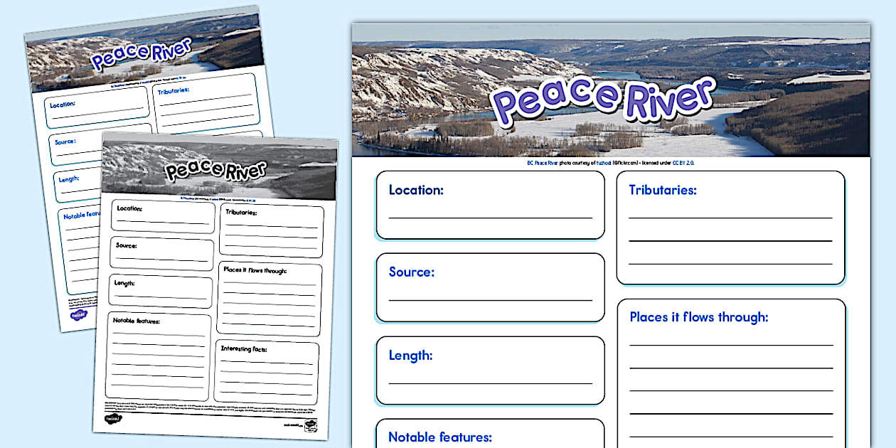 Peace River Fact File Template (Teacher-Made) - Twinkl