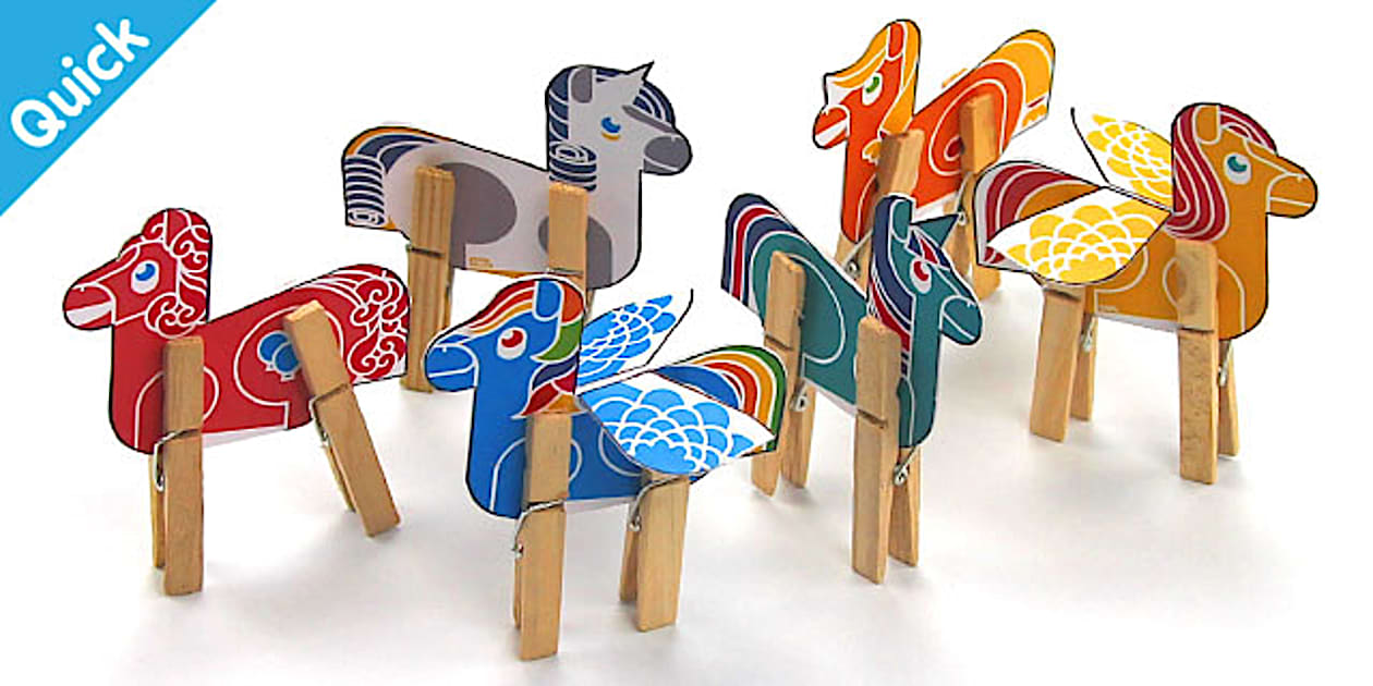 Enkl Little Pony Peg Animals Printable (teacher made)