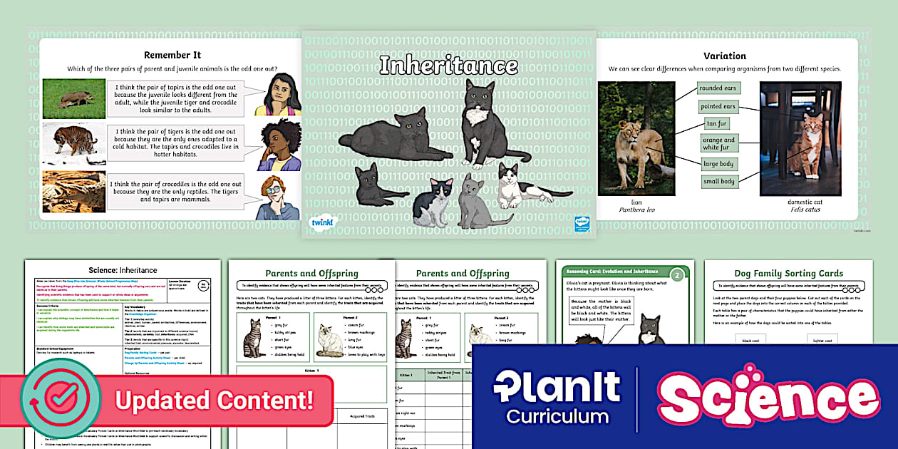 Science: Evolution and Inheritance: Inheritance Year 6 L2