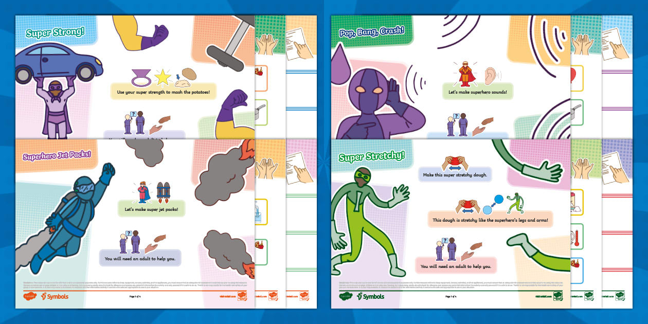 Twinkl Symbols: Superhero Sensory Activities (teacher made)