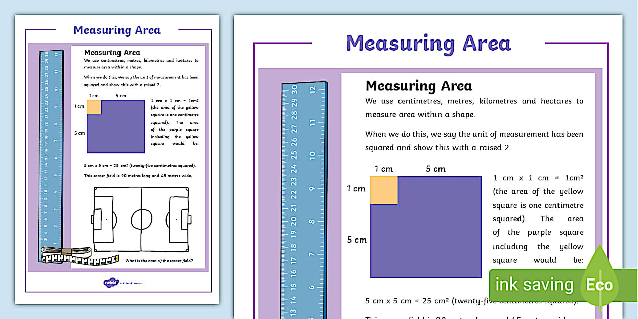 Measurement Area Display Poster (teacher made) - Twinkl