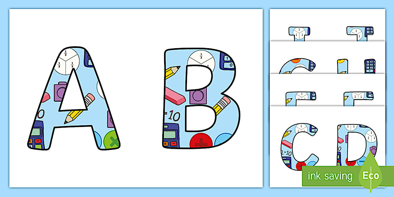 👉 Maths Themed Display Lettering - Maths-themed Display Lettering