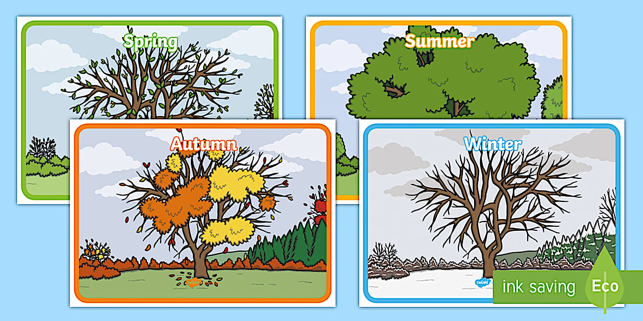 👉 Editable Class Group Signs (Four Seasons) - Twinkl