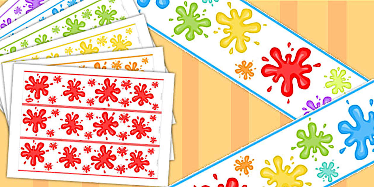 Splat Display Borders (teacher made) - Twinkl