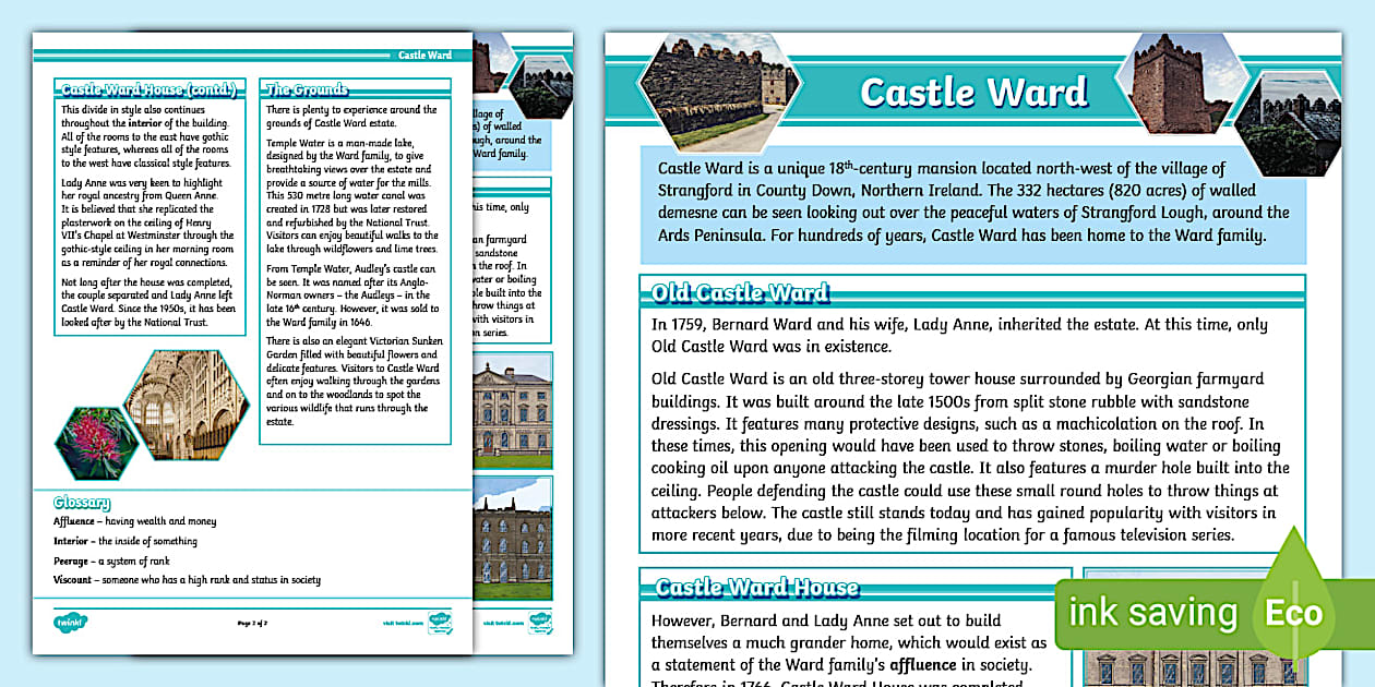 Castle Ward KS2 Fact File (teacher made) - Twinkl