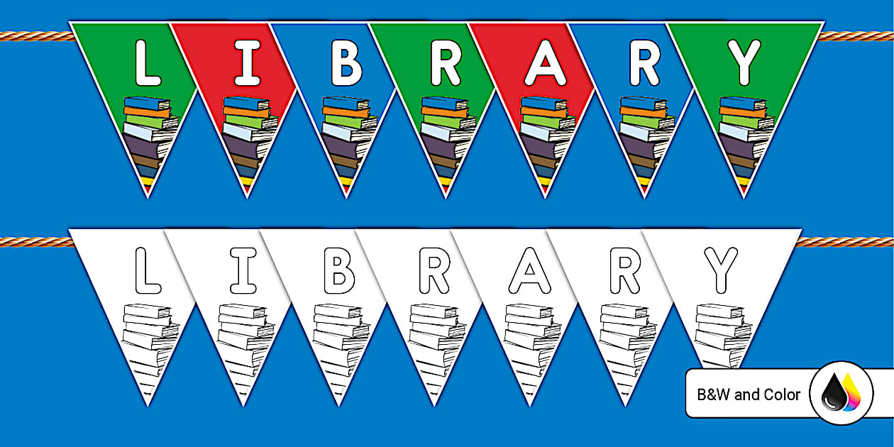 Library Dramatic Play Bunting (teacher made) - Twinkl