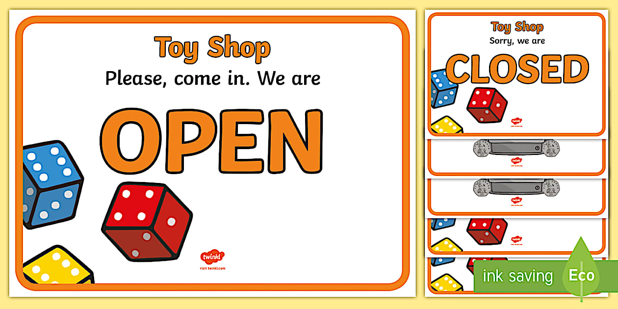 Toy Shop Display Signs (teacher made) - Twinkl