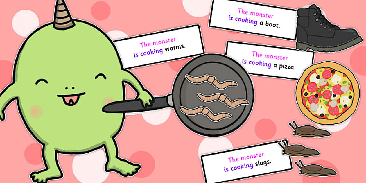 Monster Cooking Sentence Activity (teacher made) - Twinkl