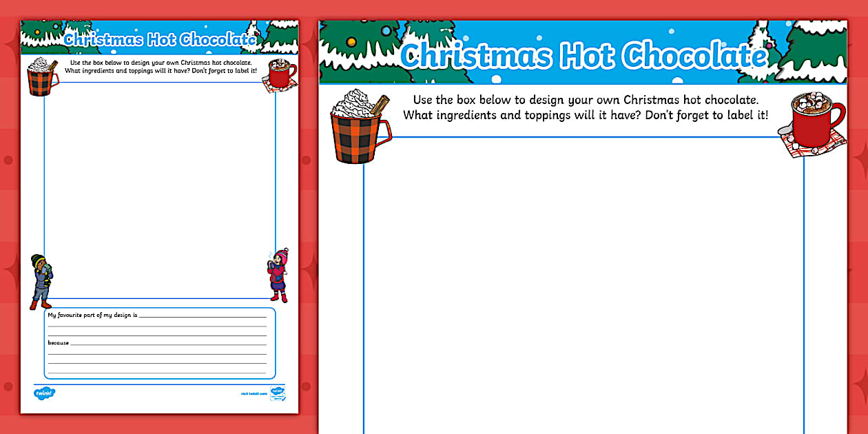Design Your Own Christmas Hot Chocolate Activity - Twinkl