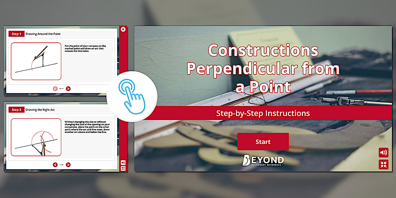 👉 Constructions Perpendicular Line From A Point Twinkl