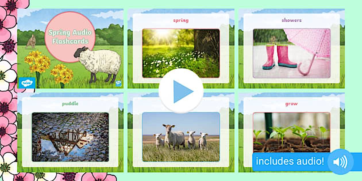 Spring Audio Flashcards (teacher made) - Twinkl