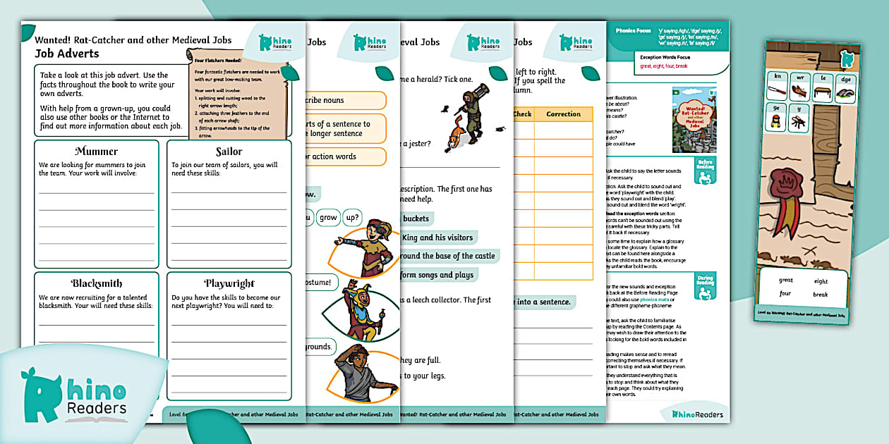 6a Wanted! Rat-Catcher and other Medieval Jobs Resource Pack