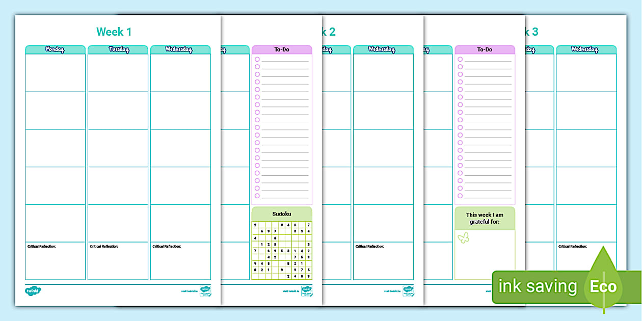 Weekly Planner (creat de profesori) - Twinkl