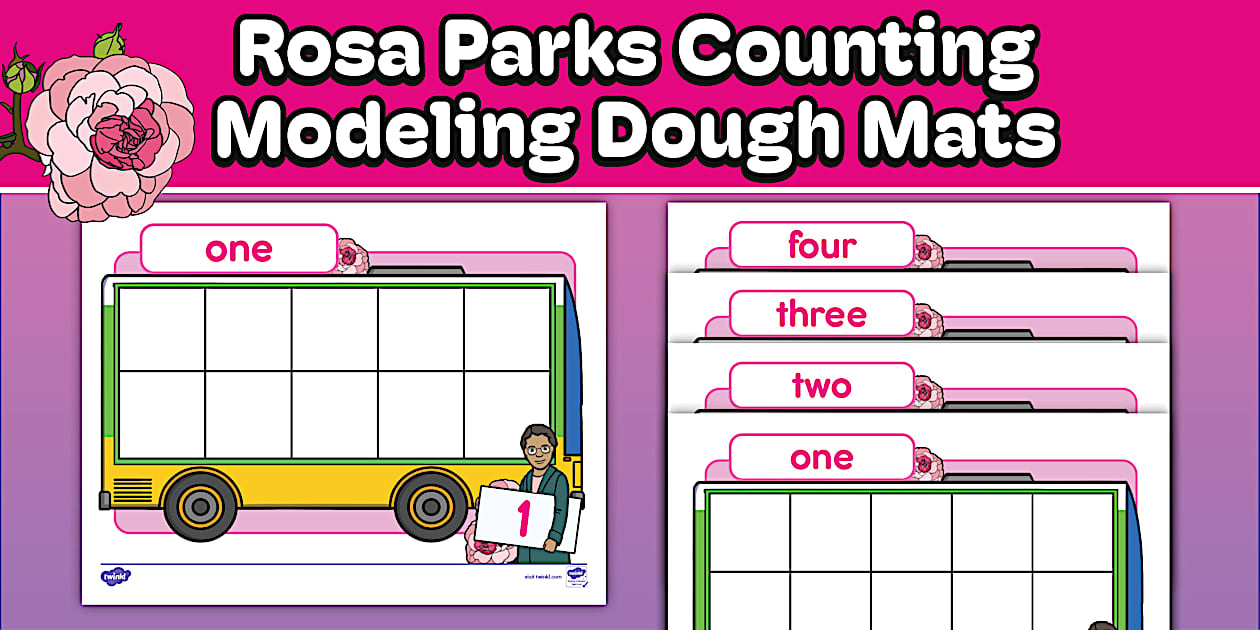 Rosa Parks: Ten Frame Counting 1-20 Modeling Dough Mats
