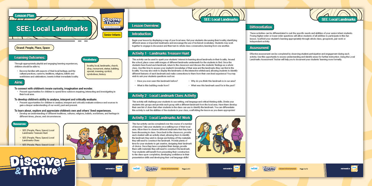 SEE (People, Place, Space) Local Landmarks Lesson Plan