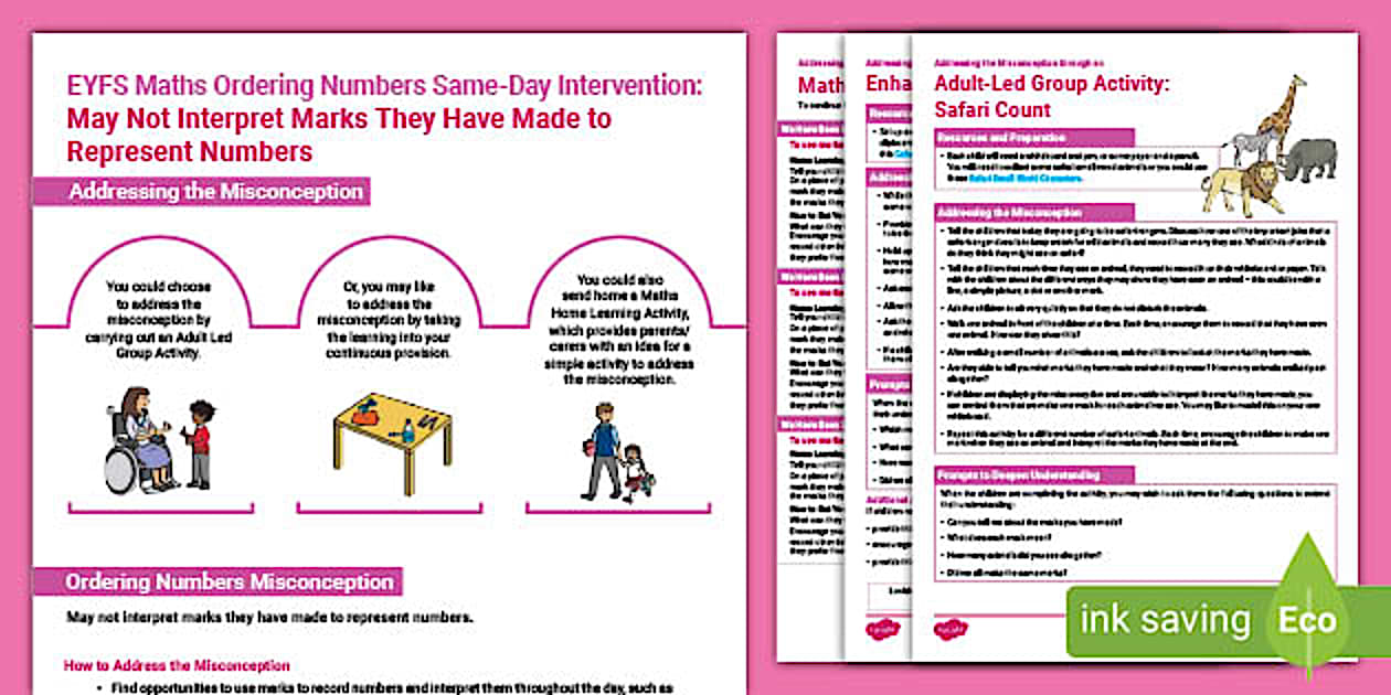 👉 EYFS Maths Number Representation Same-Day Intervention Plan: May Not