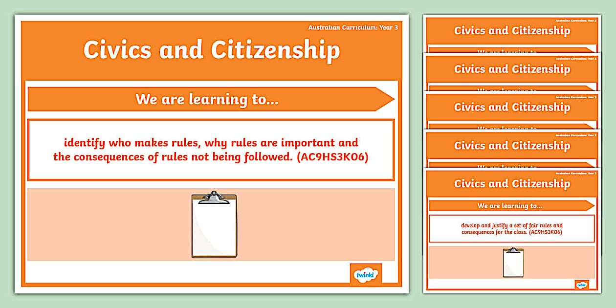 Yr 3 Civics and Citizenship Content Description Statements