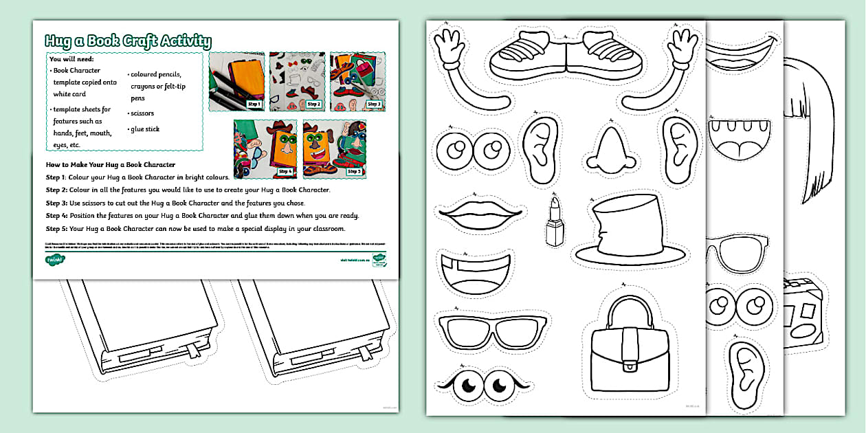 World Book Day Hug a Book Craft Activity (teacher made)