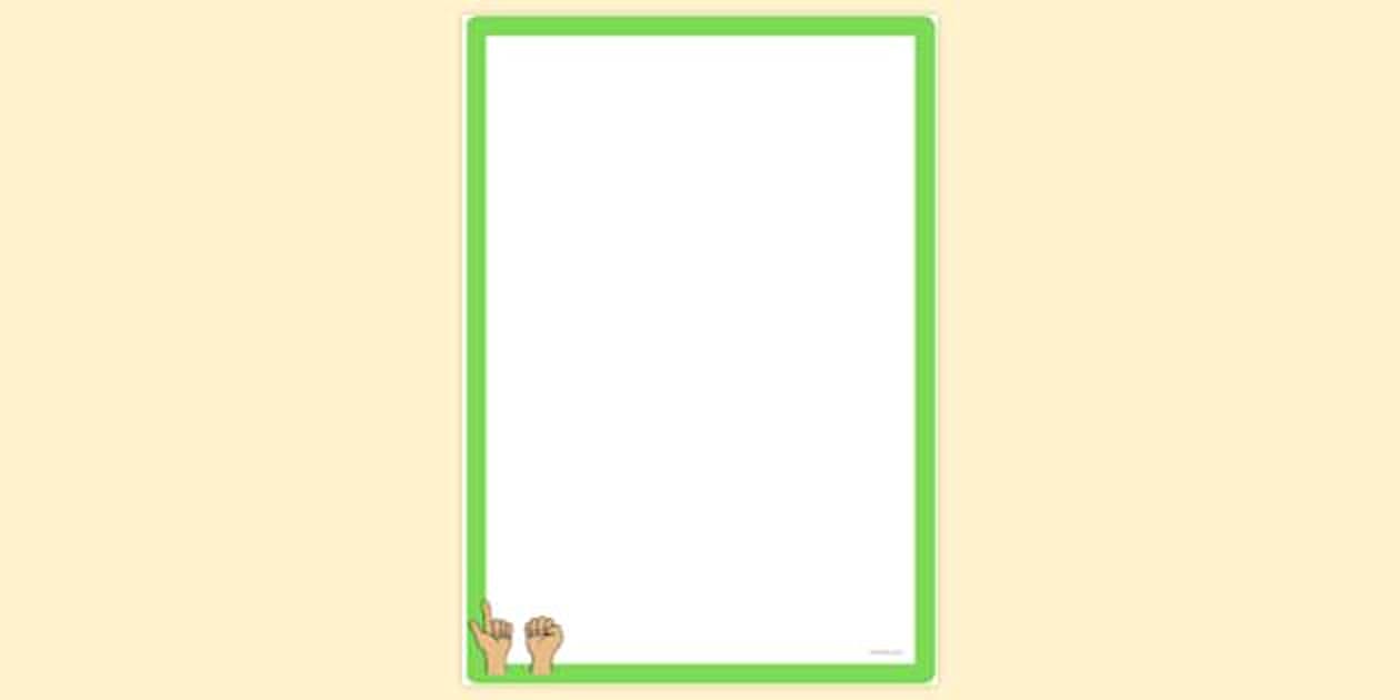 Finger Counting 2 Page Border | Page Borders | Twinkl