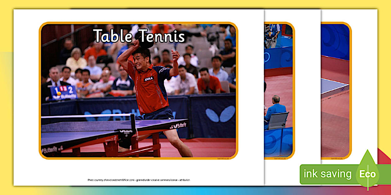 Editable Table Tennis Display Photos (teacher made) - Twinkl