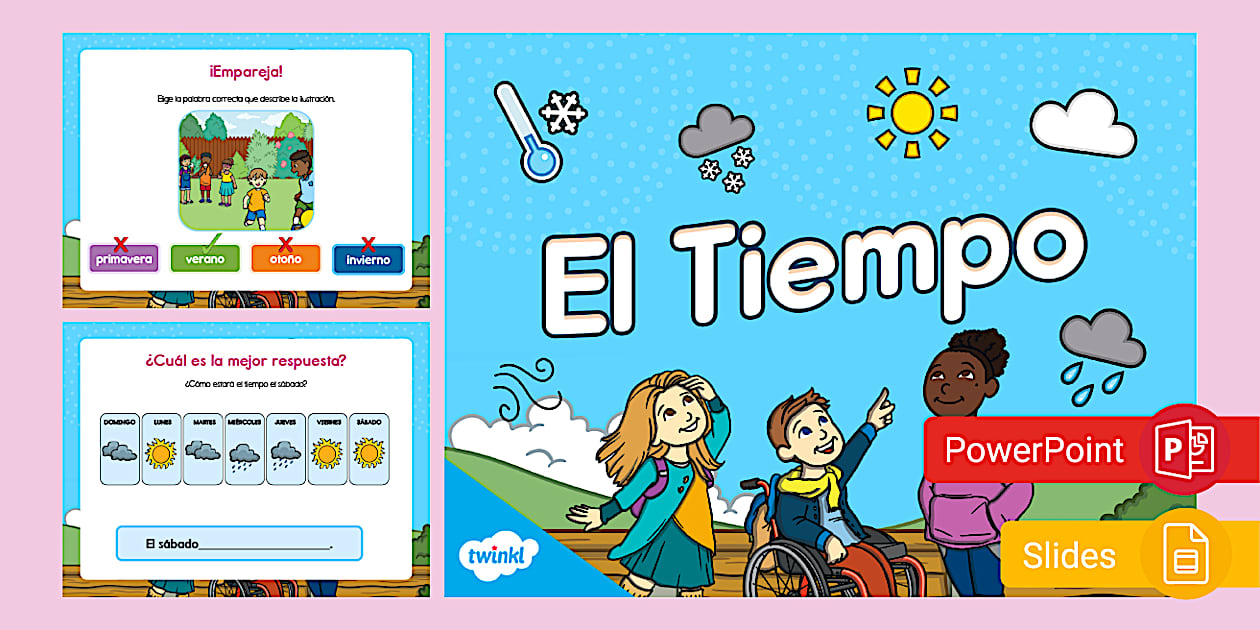 Presentación: Actividad de vocabulario "El tiempo"