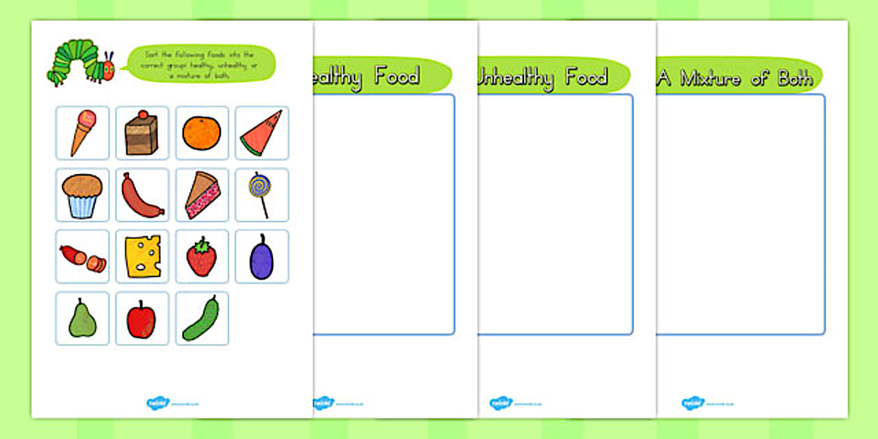 Healthy Eating Sorting Game to Support Teaching on The Very Hungry ...