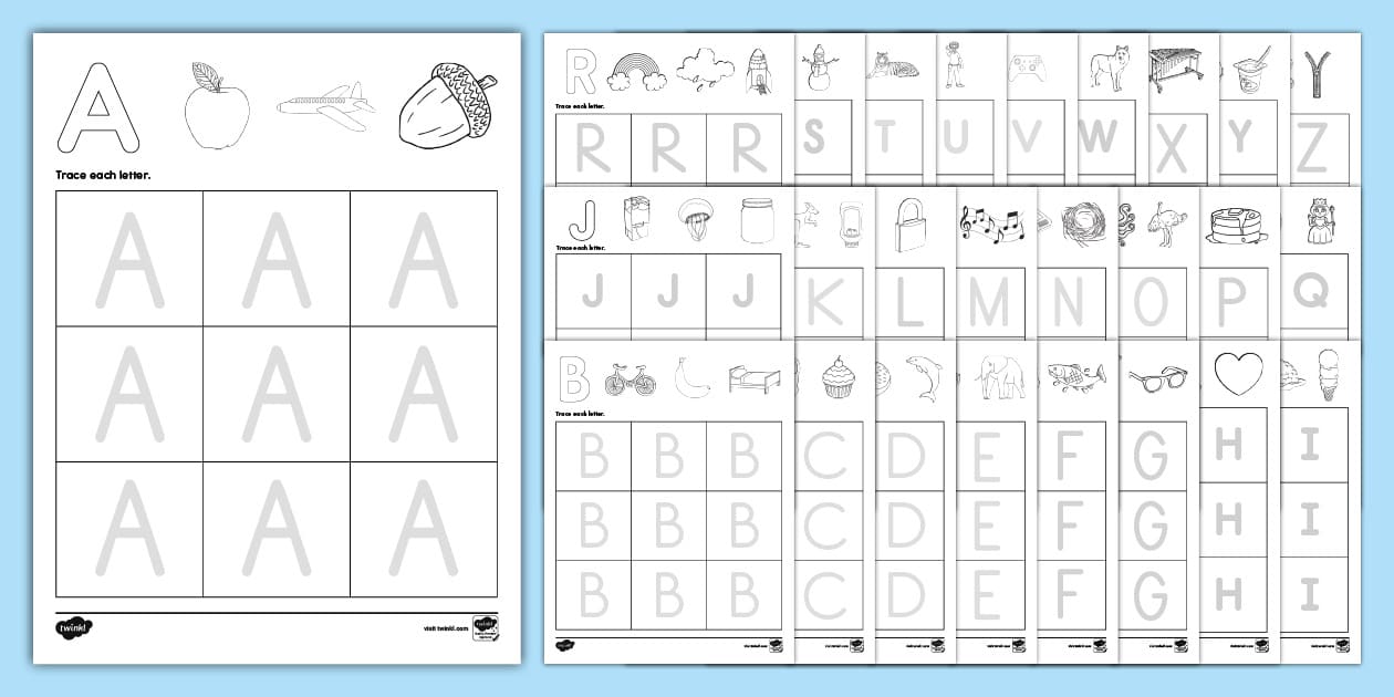 Uppercase Letters A-Z Tracing Activity Pack (Teacher-Made)