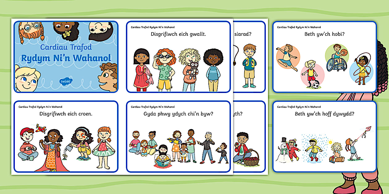 Rydym Ni'n Wahanol: Cardiau Trafod