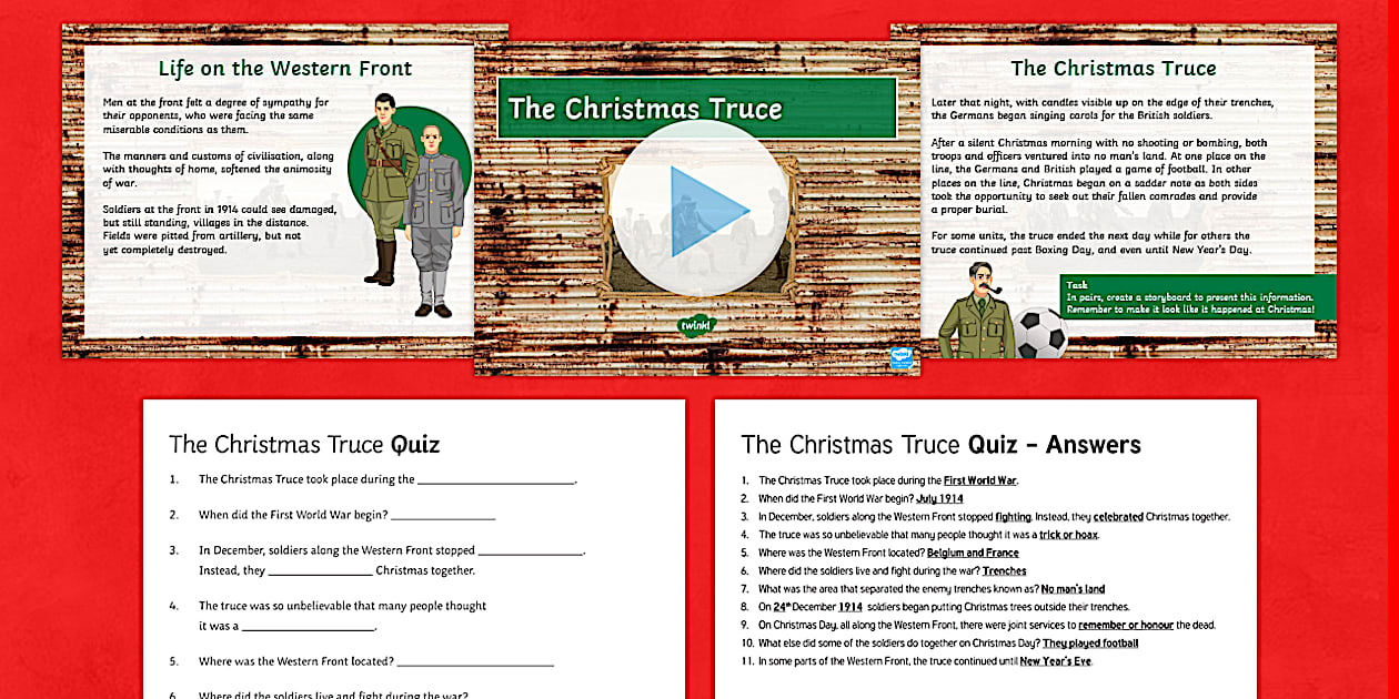 Christmas Truce Resource Pack | Seasonal History Activity