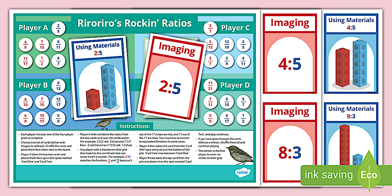 Riroriro's Rockin' Ratios Game (Stage 8) (teacher made)