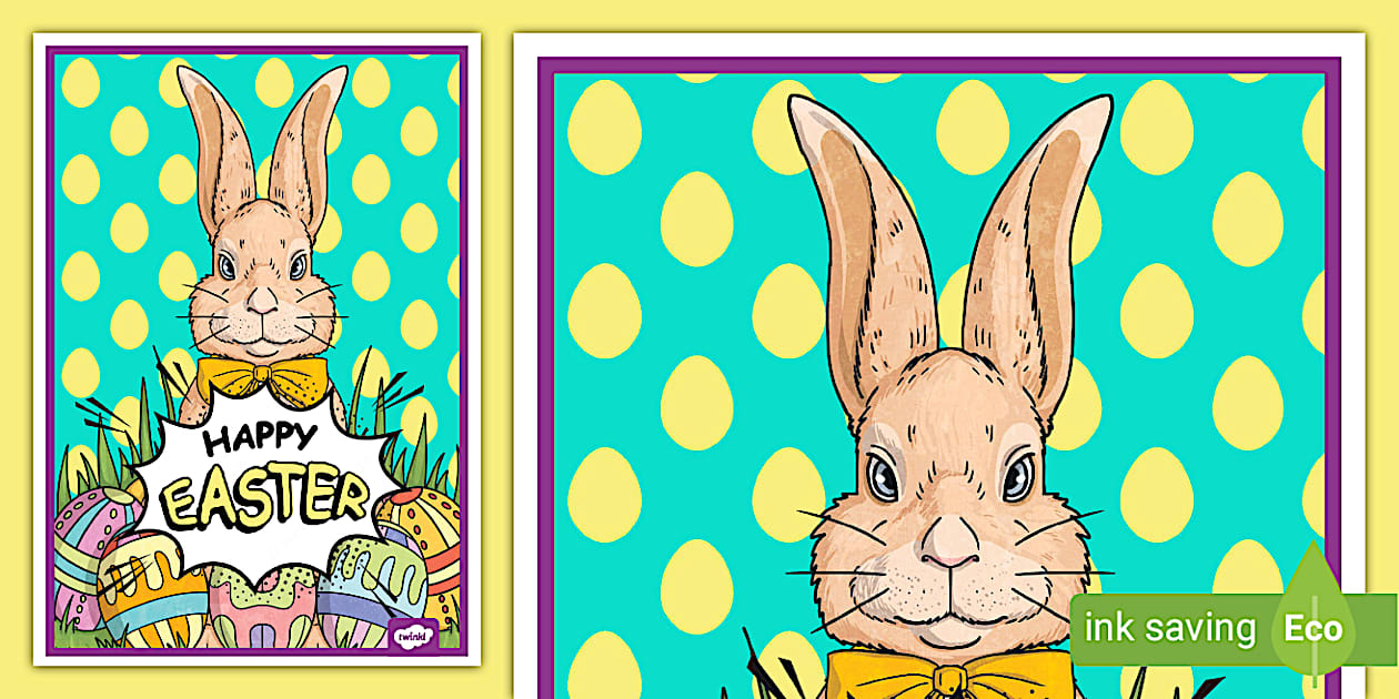 Easter Pop Art Display Poster (teacher made) - Twinkl