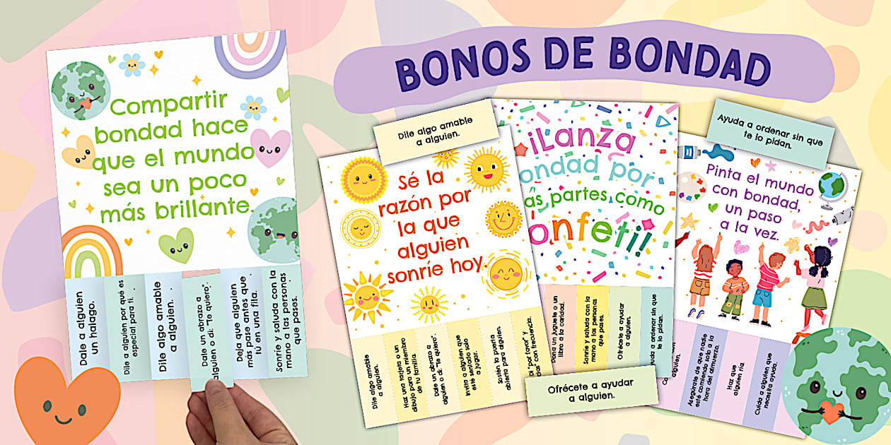 Bonos de bondad para educación emocional