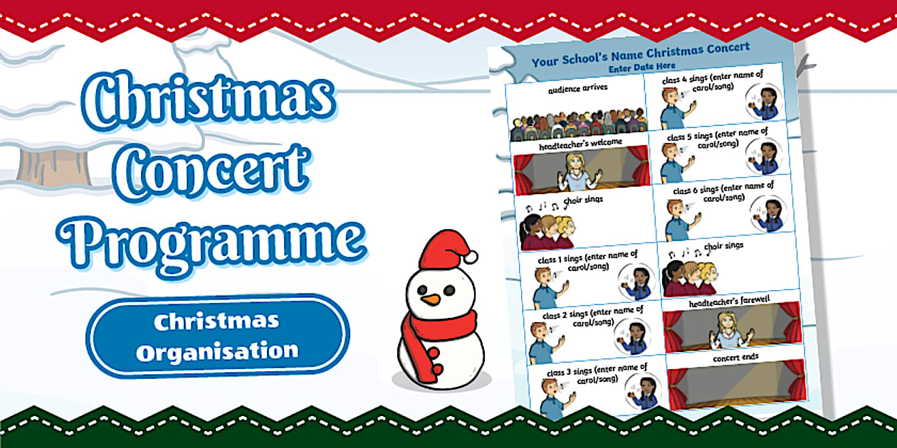 KS1 Editable Christmas Concert Programme