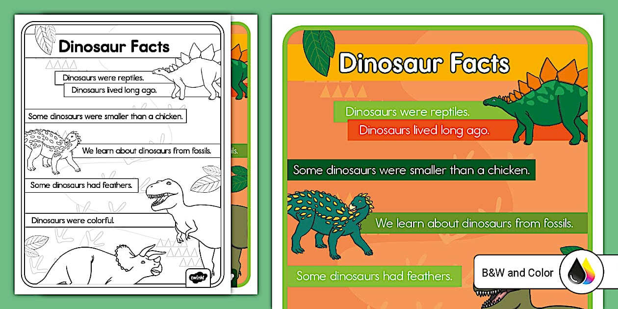 Dinosaur Facts Poster (teacher made) - Twinkl